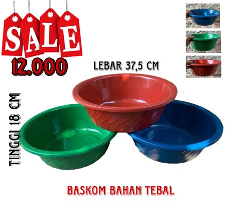 Baskom Plastik Diameter 37 Cm Warna Ulir Baskom Sunlife Zebra Bahan