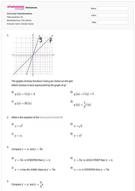 50 Linear Transformation Worksheets On Wayground Free And Printable