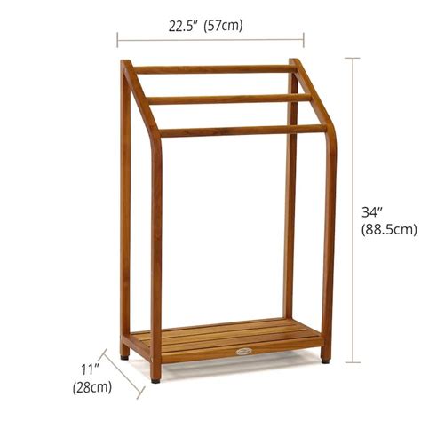 The Original Sula Versatile Teak Towel Rack 3 Bars Overstock 39390756