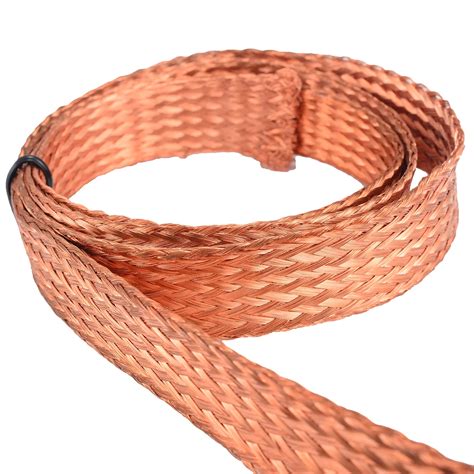 Buy Flat Pure Copper Braid Cable Bare Ground Lead