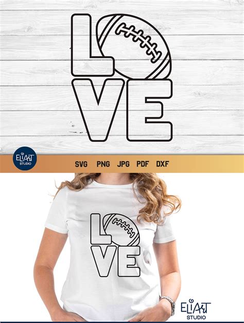 Football Svg Love Football Svg Fan Design