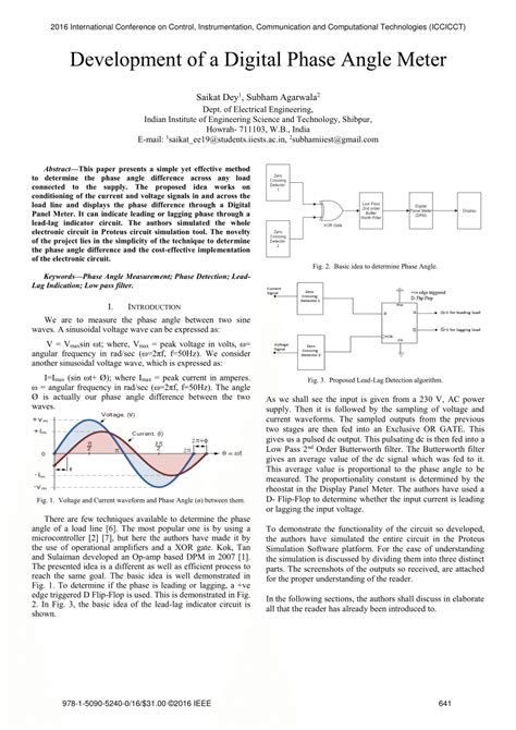 Pdf Development Of A Digital Phase Angle Meter