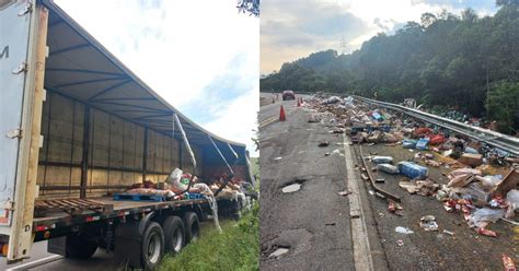 Polícia detalha tombamento de carreta carga de bebidas na Serra