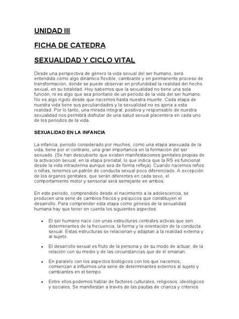 Sexualidad Y Ciclo Vital Pdf