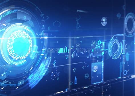 abstract hi tech hologram data analysis internet concept created with