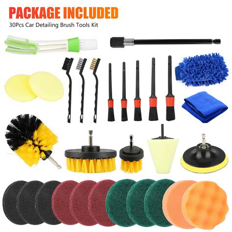 Buy Car Auto Interior Detailing Wash Brush Vehicle Wheel Cleaning Tool Kit For Drill Online At