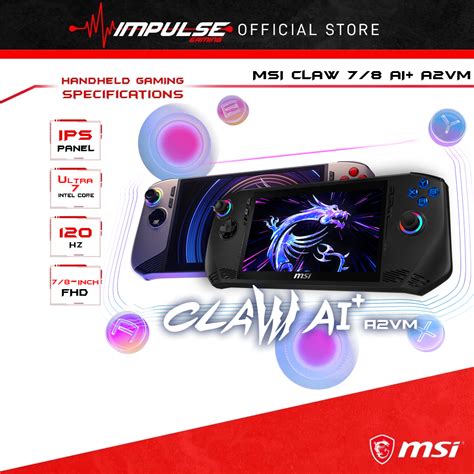 Msi Claw 78 Ai A2vm Copilot Pc Handheld Gaming Console Intel® Core