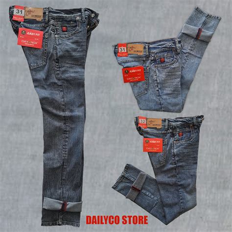 Jual DAILYCO OFFICIAL Celana Jeans Panjang Fashion Pria Bahan Denim Premium Model Standar Cowok
