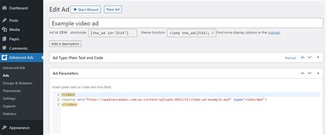 How To Embed Video Ads Into Wordpress Advanced Ads