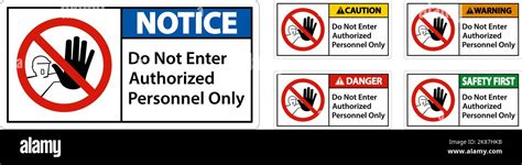 Do Not Enter Authorized Personnel Only Sign Stock Vector Image And Art