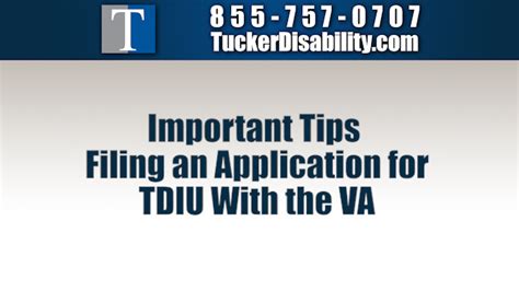 Filing An Application For TDIU With The VA Important Tips