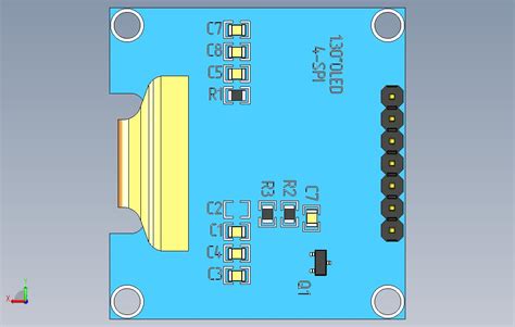 OLED13显示屏 STEP 模型图纸免费下载 懒石网