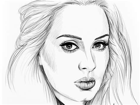 How To Draw Adele Sketchok Easy Drawing Guides