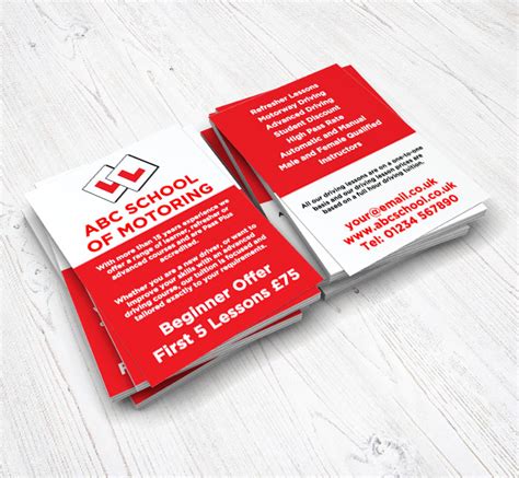 L Plates Portrait Flyers Personalise Online Plus Free Delivery Available Putty Print