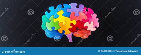 Colorful Puzzle Brain Symbolizing Intelligence Creativity