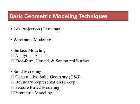Geometric Modeling Pptx