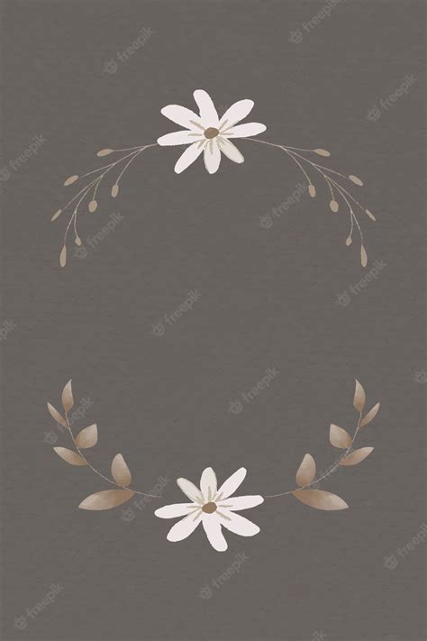 Premium Vector Blank Leafy Frame Design Element Vector