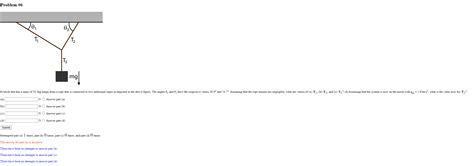 Solved Problem 6 A Block That Has A Mass Of 50 3 Kg Hangs Chegg Com