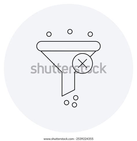 Output Filtering Icon Enhancing Data Quality Stock Vector Royalty Free