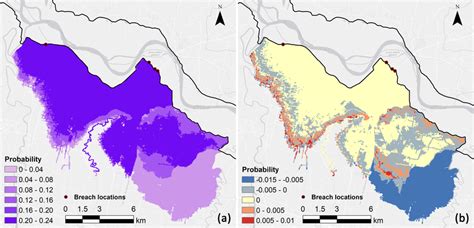 Probabilistic Inundation Extent Maps The Probabilities Indicated Are Download Scientific