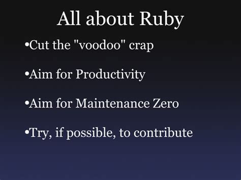 Ruby Software Architecture Ppt