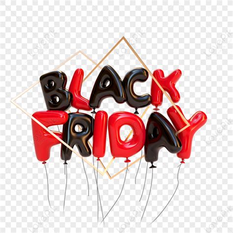 3 차원 검은 금요일 풍선 일러스트 단어 3d 요소워드입체 Png 일러스트 무료 다운로드 Lovepik