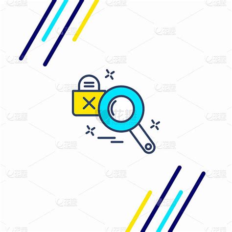 网络安全锁定图标向量