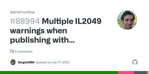 Multiple Il2049 Warnings When Publishing With Nativeaot And Aggressiveattributetrimming · Issue