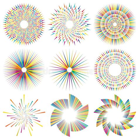 Radial Concentric Circular Triangles Shape Design Element Icon Stock Vector Illustration