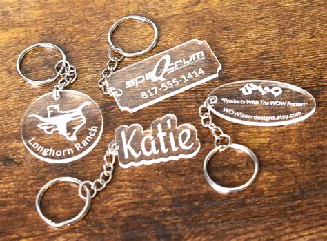 Custom Acrylic Keychains Advertising Ts Party Promotional Etsy