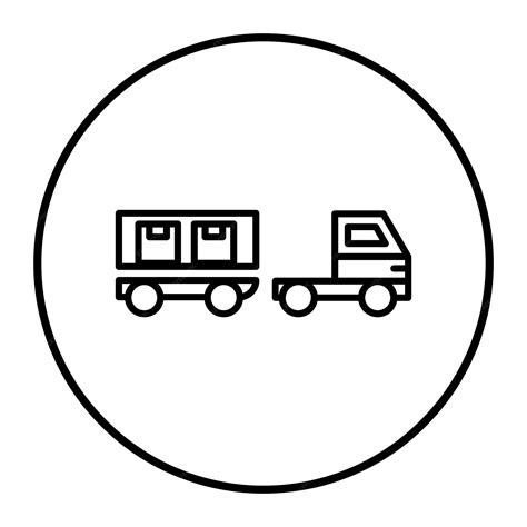 Premium Vector Container Truck Vector Illustration