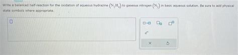 Solved Write A Balanced Half Reaction For The OXIDATION Of Chegg