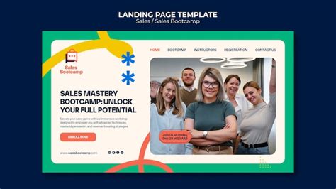 Free Psd Flat Design Sales Landing Page Template