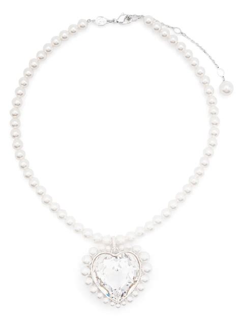 Swarovski X Ariana Grande Pearl Necklace In Silver Modesens