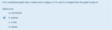 Solved If An Undirected Graph Has N Nodes And M Edges N14