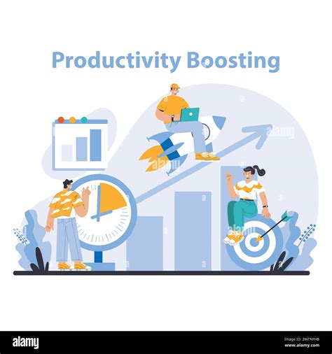 Productivity Boosting Concept Enhancing Work Pace And Efficiency With Smart Time Management And