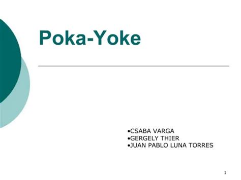 PPT Mistake Proofing Poka Yoke PowerPoint Presentation Free