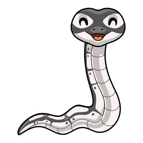 Premium Vector Cute Axanthic Ball Python Cartoon