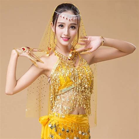Ready Stock 2024 Belly Dance Top Sequined Sling Bra Indian Dance