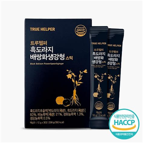 트루헬퍼 흑도라지 배 쌍화 생강청 스틱 10g X 30포 홈플러스 택배배송