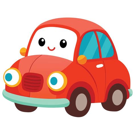 Cute Cartoon Car Illustration Isolated On White Background 47077255