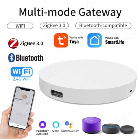 Tuya Zigbee Bluetooth Gateway Wireless Ble Mesh Hub Smart Home Bridge Smart Life App Remote