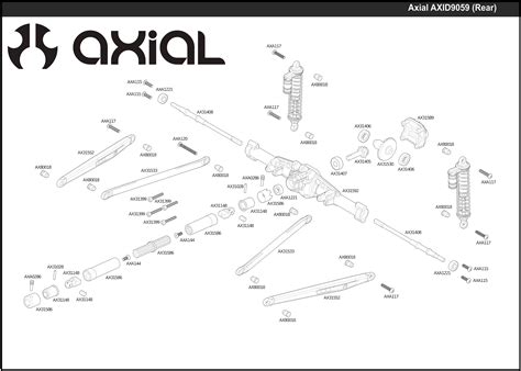 Exploded View Axial Scx10 Ii Trail Honcho 1 10 4wd Rtr Rear Part Astra