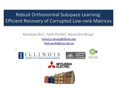 Robust Orthonormal Subspace Learning Efficient Recovery Of Corrupted