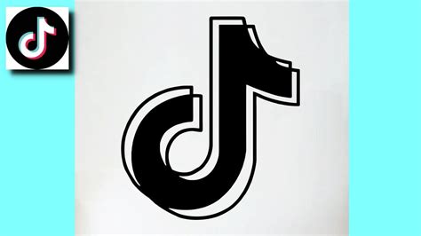 How To Draw The Tik Tok Logo Happy Drawings Youtube
