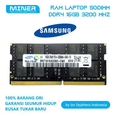Jual Memory Ram Laptop Samsung Sodimm Ddr Gb Mhz Pc Shopee Indonesia