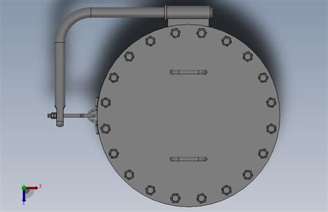 垂直吊盖带颈对焊法兰人孔人孔 Mfm Ⅱ 16 600solidworks 2018模型图纸下载 懒石网