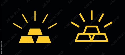 Gold Icon Gold Bar Bullion Symbol Of Money Or Wealth Shiny Gold