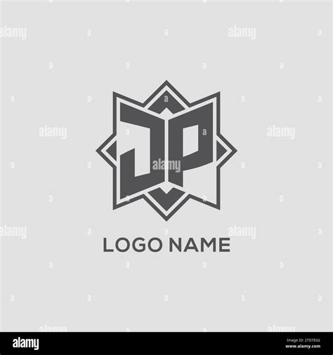 Monogram Jp Logo With Eight Point Star Style Design Vector Graphic Stock Vector Image And Art Alamy