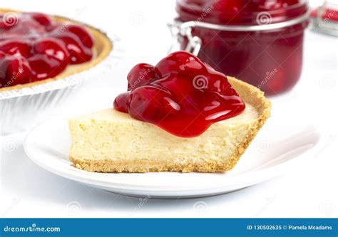 Classic Plain No Bake Cherry Cheesecake In A Graham Cracker Crust